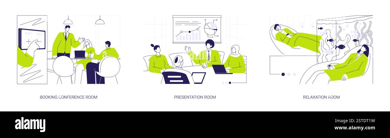 Office facilities abstract concept vector illustrations Stock Vector ...