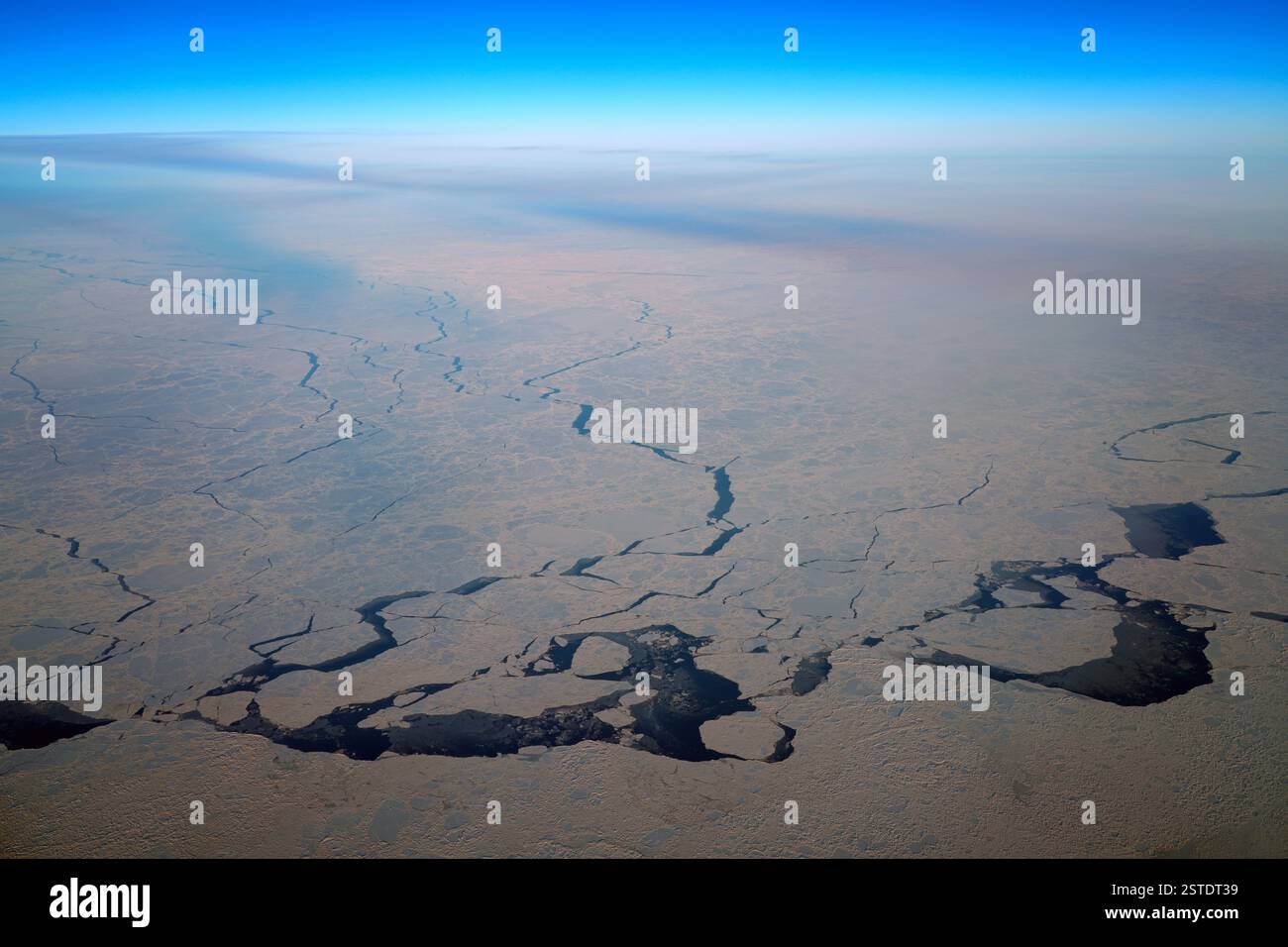 Aerial view of the frozen Hudson Bay, Canada, in winter Stock Photo - Alamy
