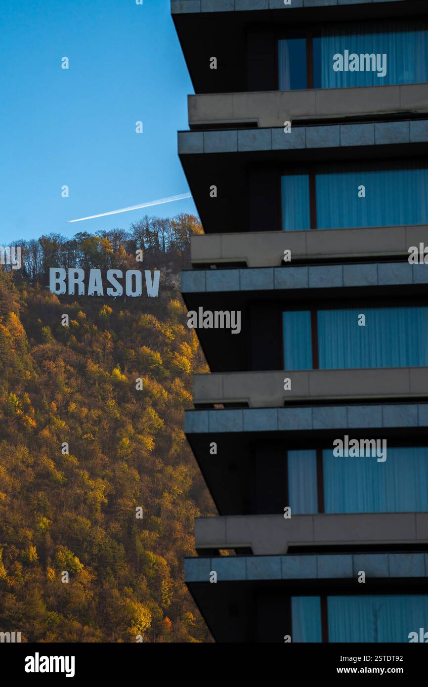 Brasov, Romania - October 22, 2024: Iconic City Sign on the Mountain in ...