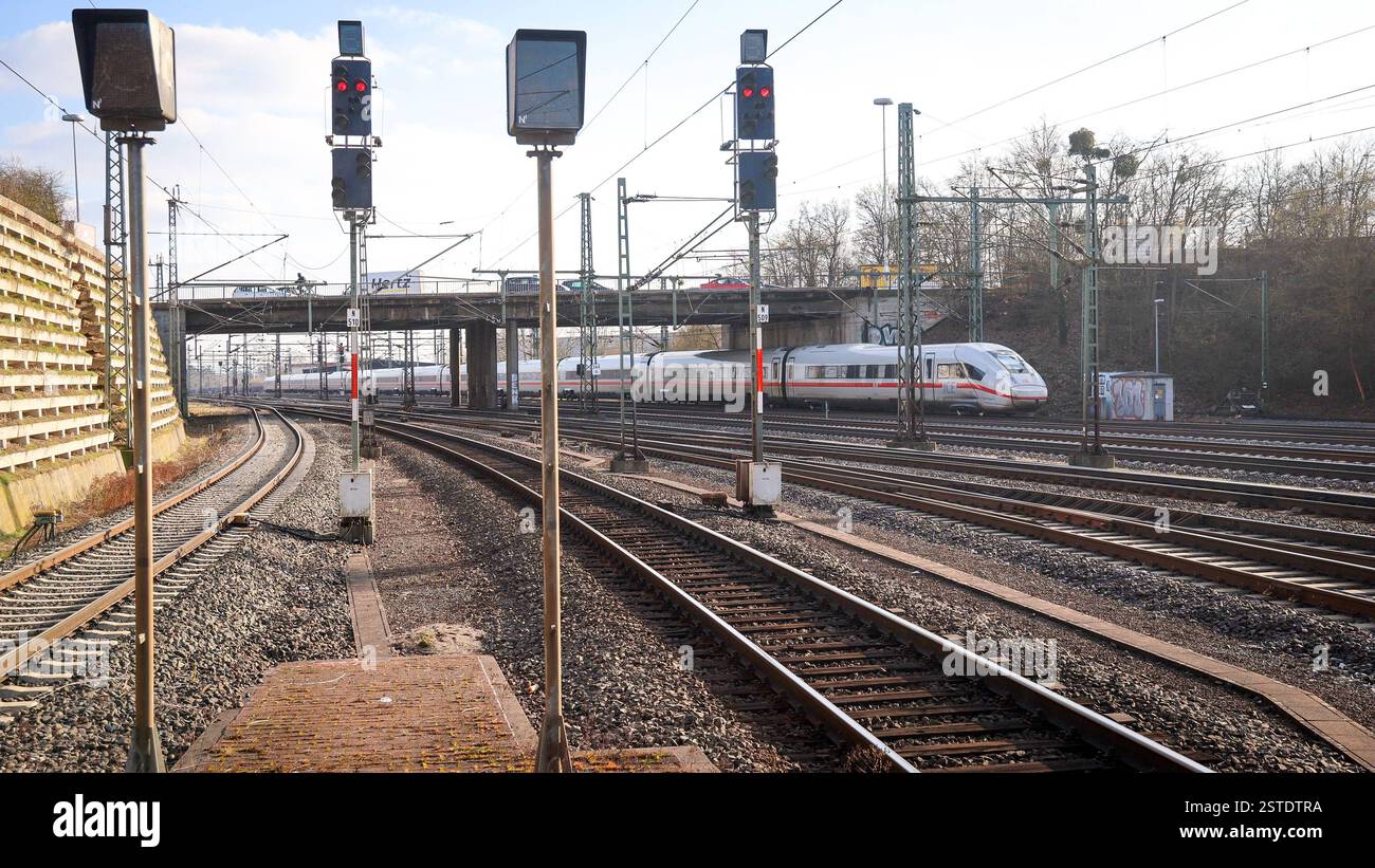 Intercity train passes under bridge hi-res stock photography and images ...