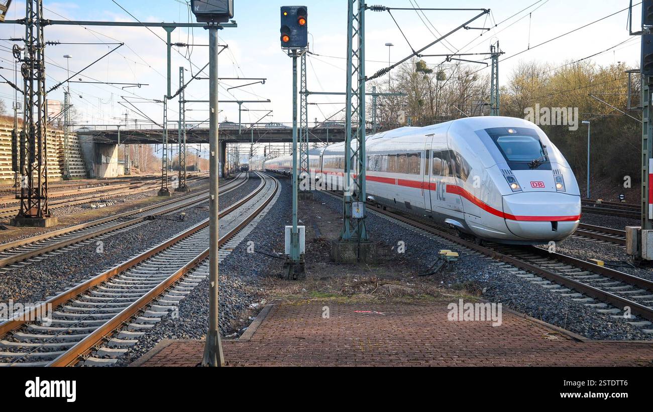 Intercity train passes under bridge hi-res stock photography and images ...