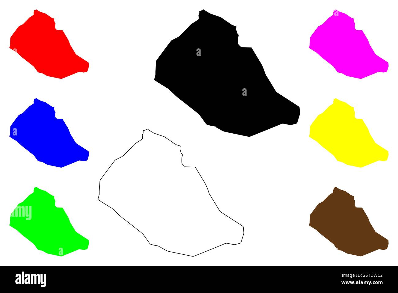 San Miguel city (Republic of El Salvador, San Miguel Department) map vector illustration ...