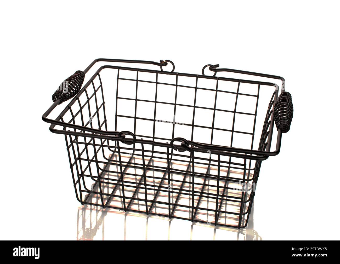 One basket, close-up, isolated on white background Stock Photo - Alamy