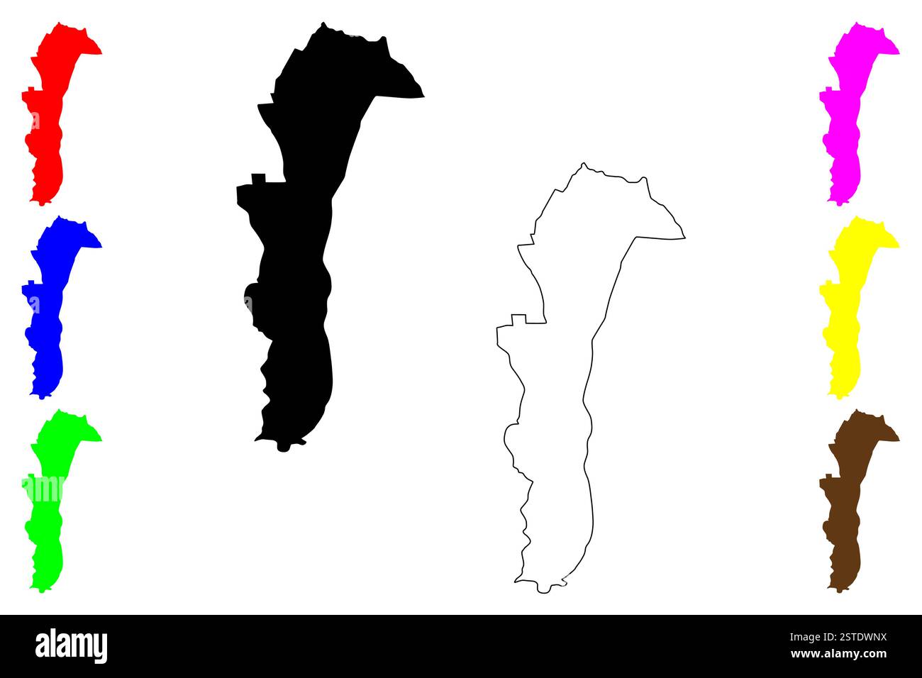 Delgado city (Republic of El Salvador, San Salvador Department) map ...