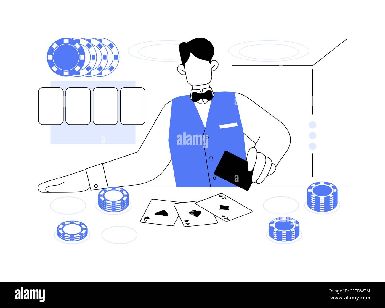Casino dealer isolated cartoon vector illustrations Stock Vector Image ...