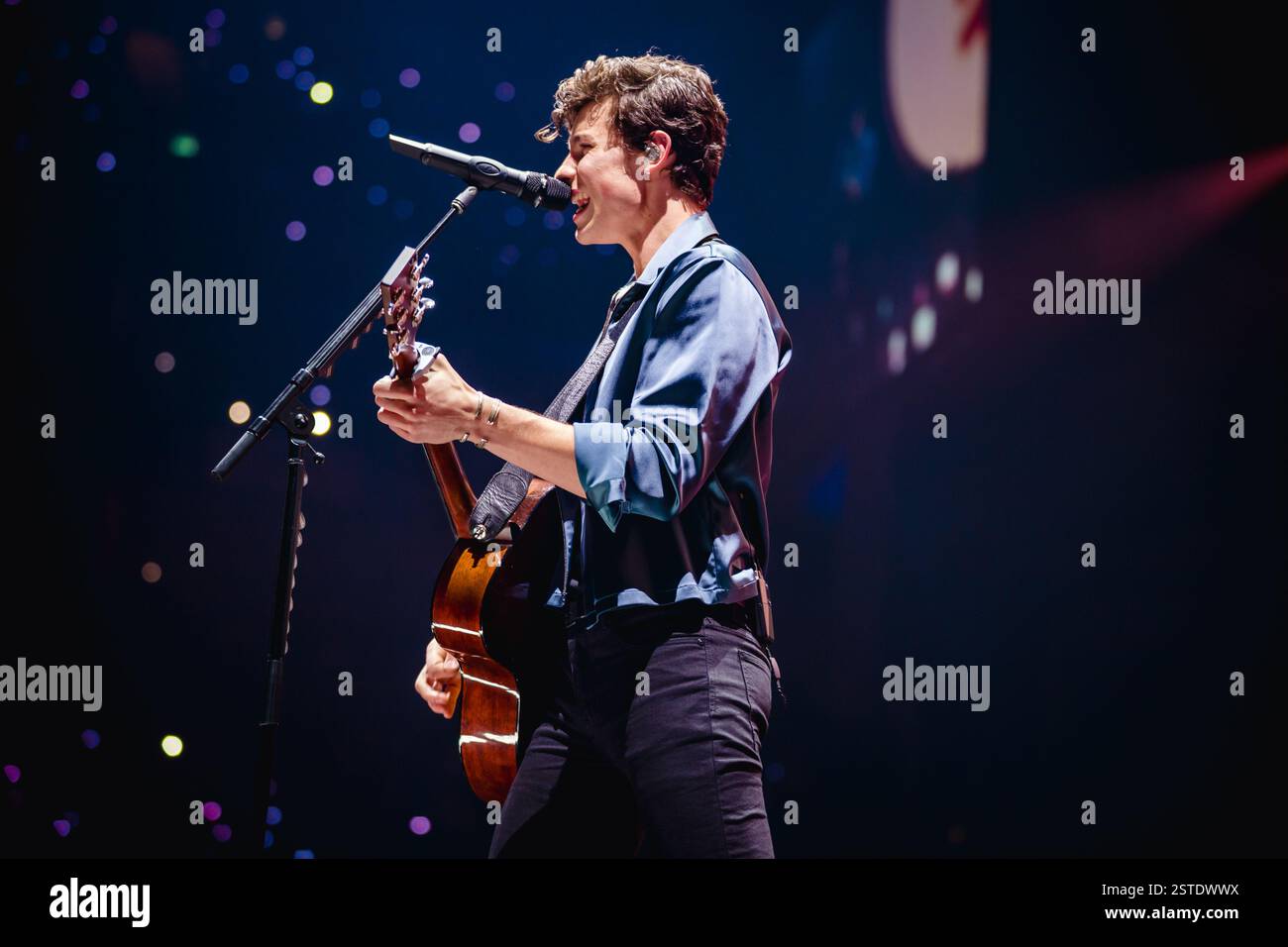 Shawn Mendes performing at The O2 Arena in London on the 16th April ...