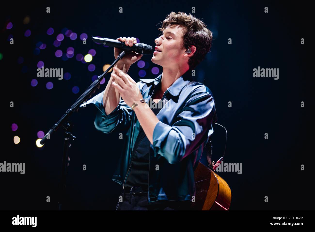 Shawn Mendes performing at The O2 Arena in London on the 16th April ...