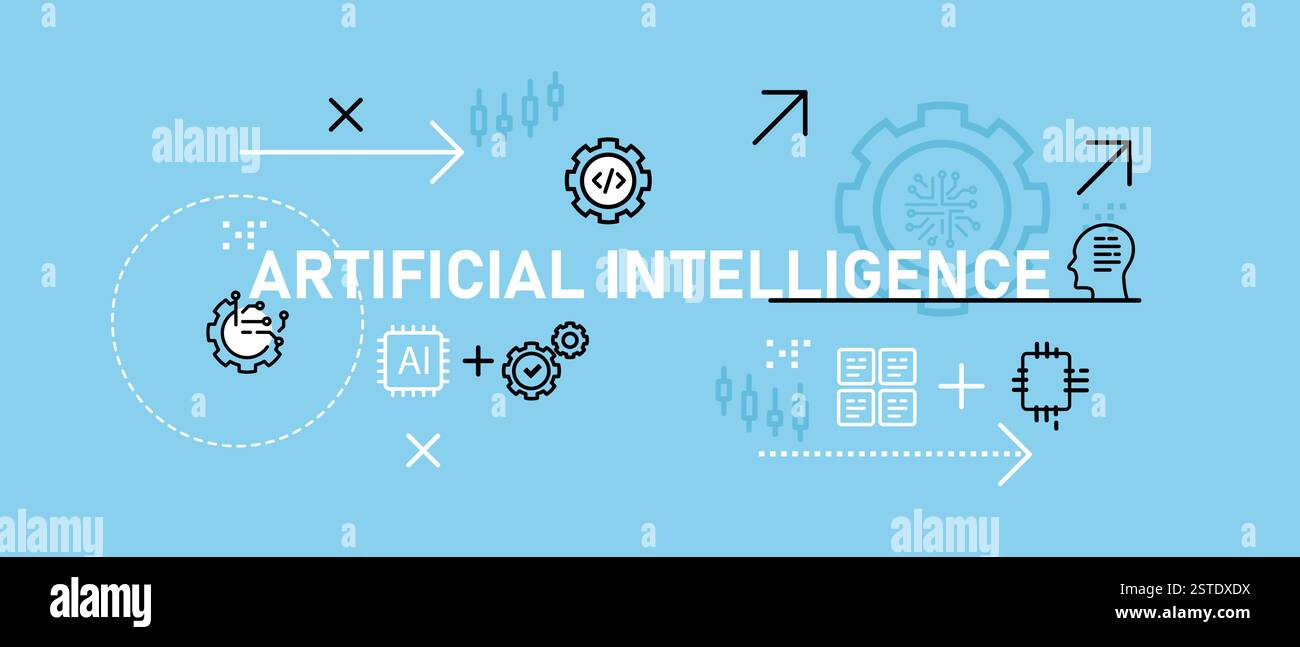 AI artificial intelligence conceptual computing programming system modern futuristic technology ...