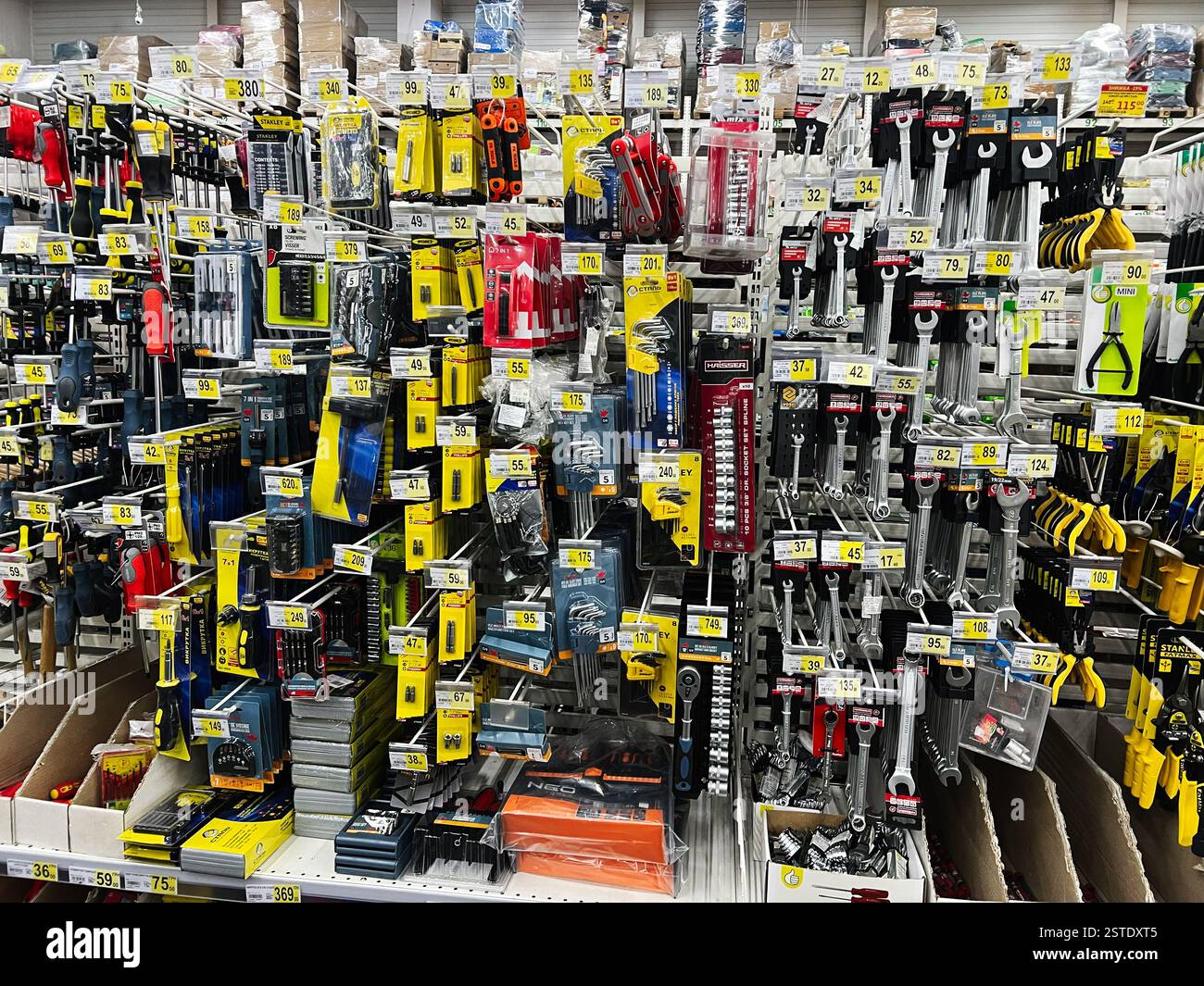 Lviv, Ukraine - February 16, 2025: Neatly organized tool section ...