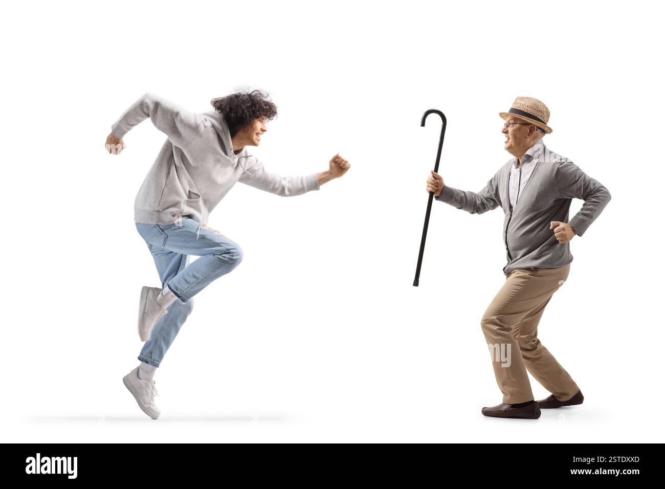 Elderly man dancing Cut Out Stock Images & Pictures - Alamy