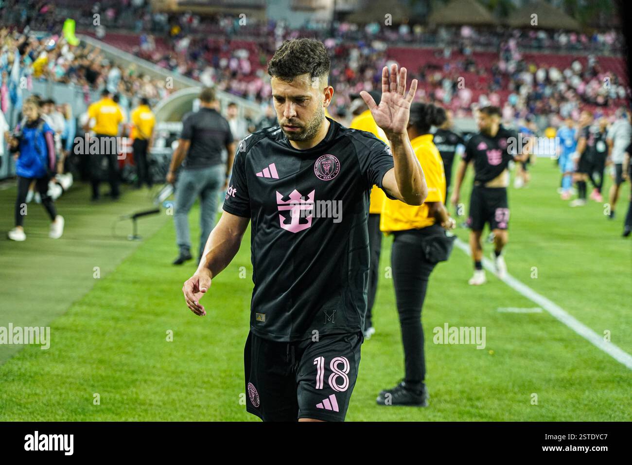 Tampa, Florida, USA, February 14, 2025, Inter Miami defender Jordi Alba ...