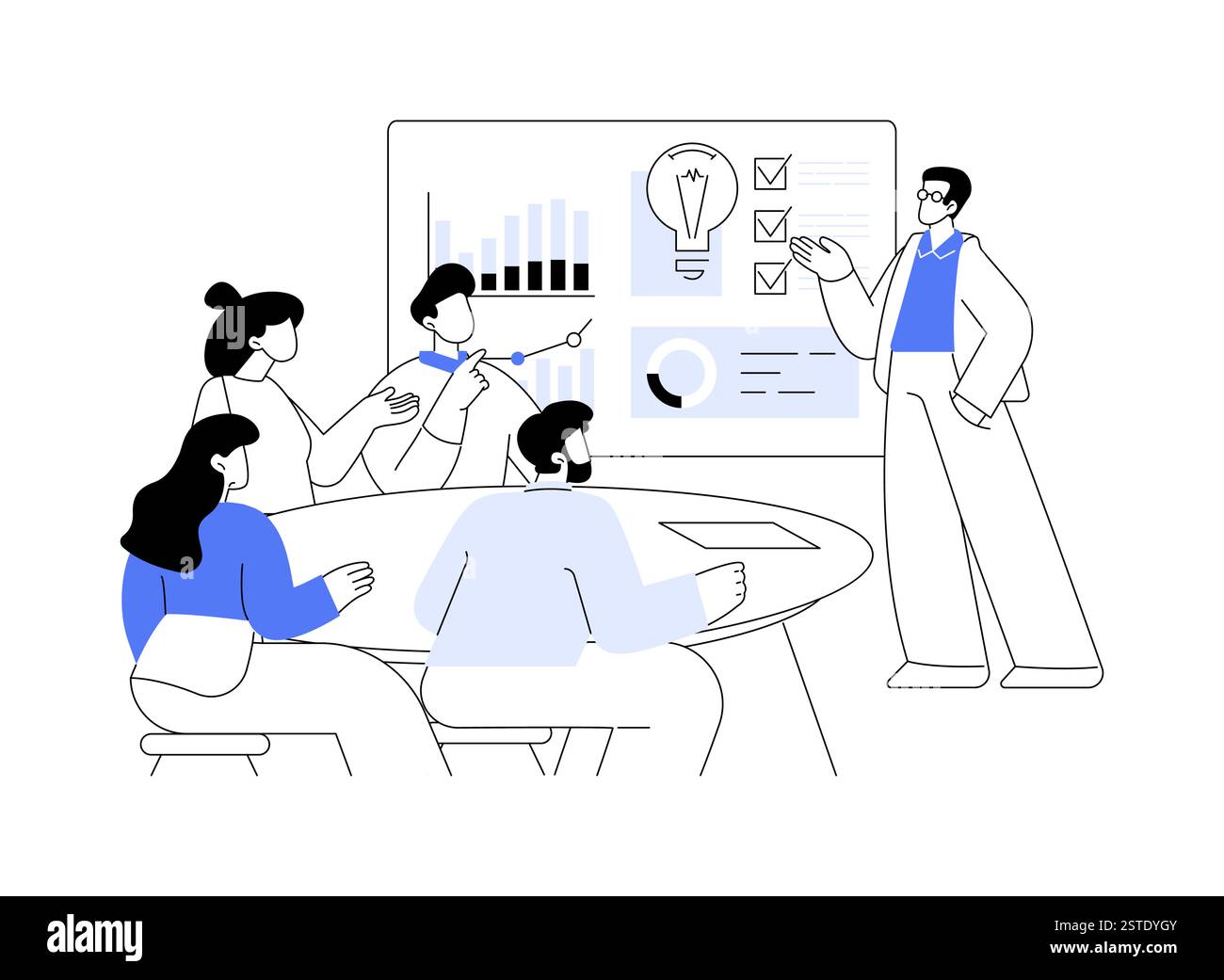 Add idea presentation isolated cartoon vector illustrations Stock ...