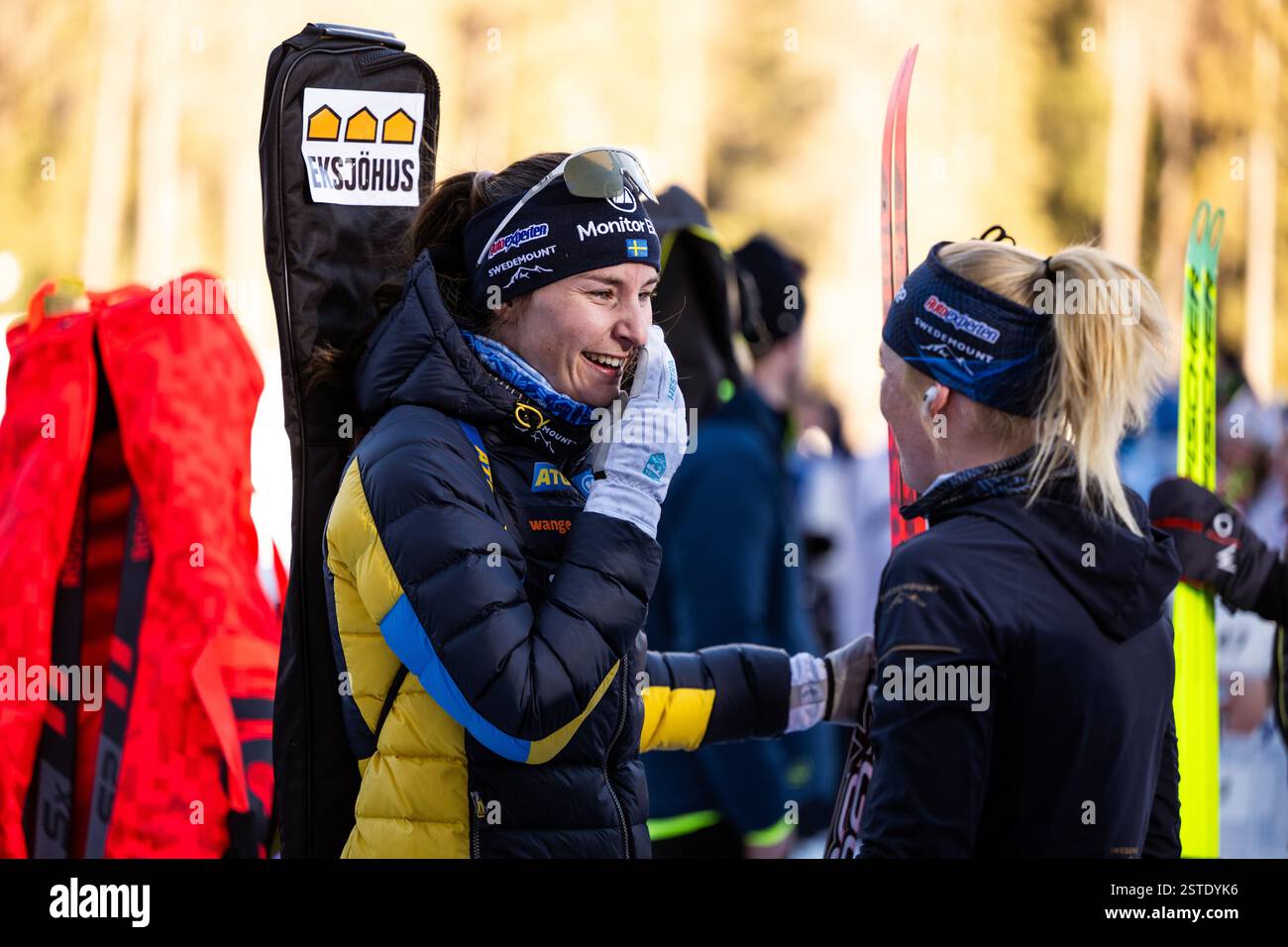 Ella Halvarsson of, Sweden. , . after competing in women's 15 km ...