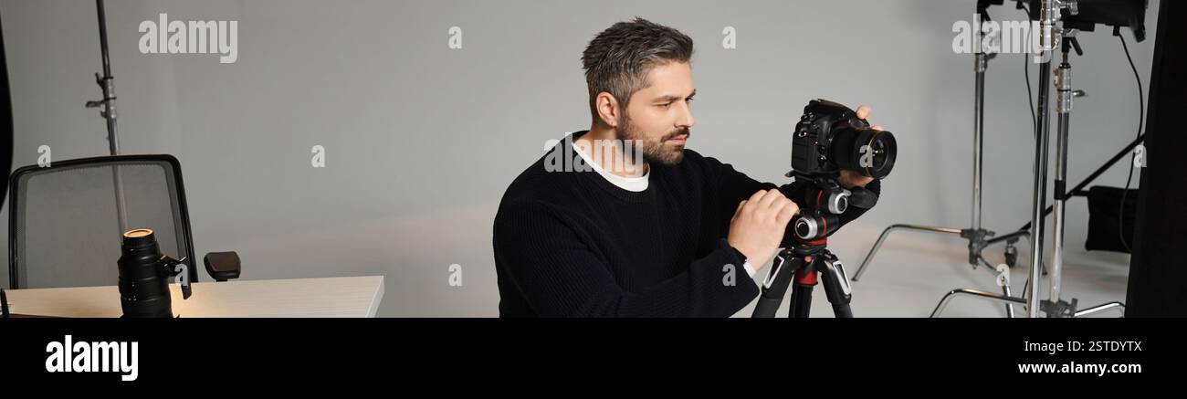 A dedicated person sets up their camera gear to capture stunning ...