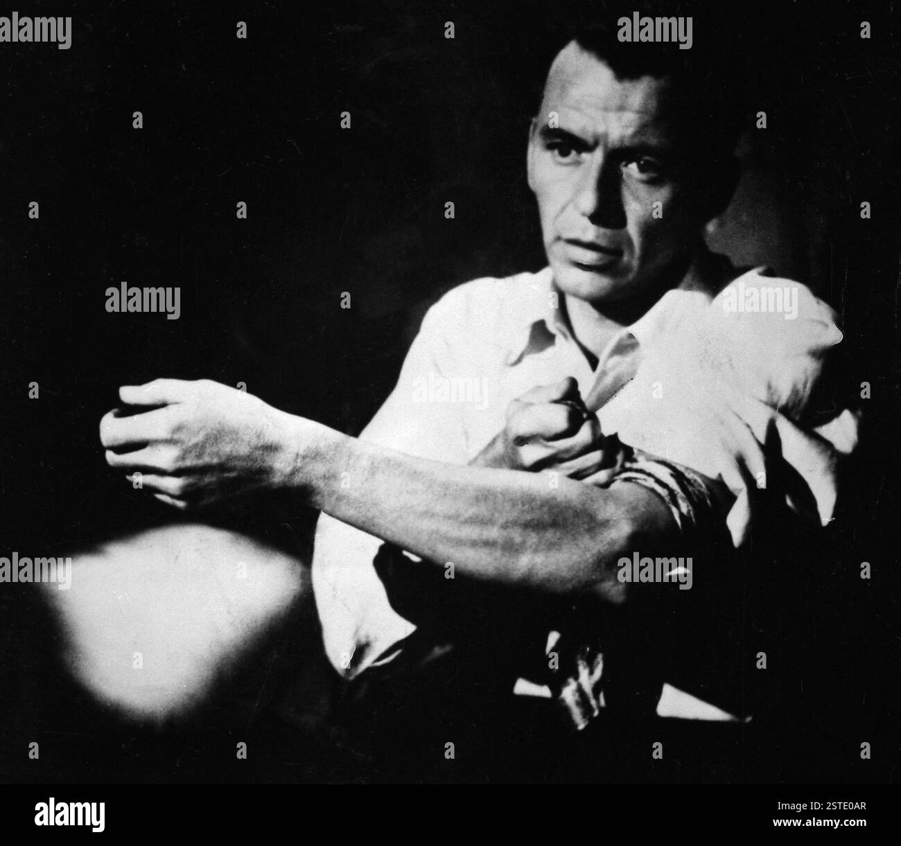 American singer and actor Frank Sinatra in the movie The Man with the ...