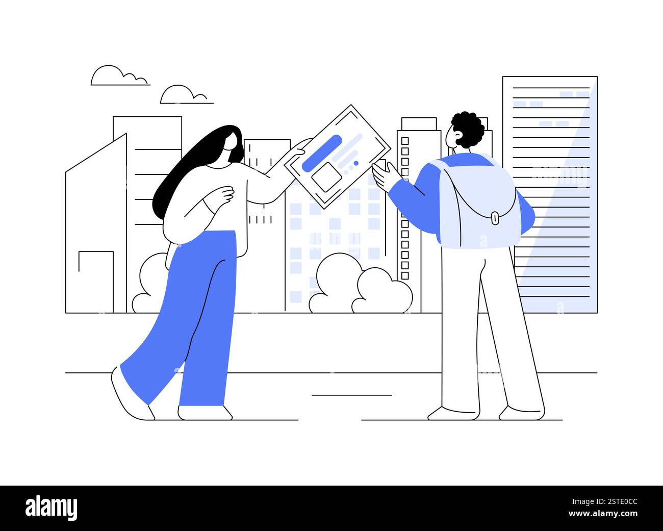 Flyer distribution isolated cartoon vector illustrations Stock Vector ...