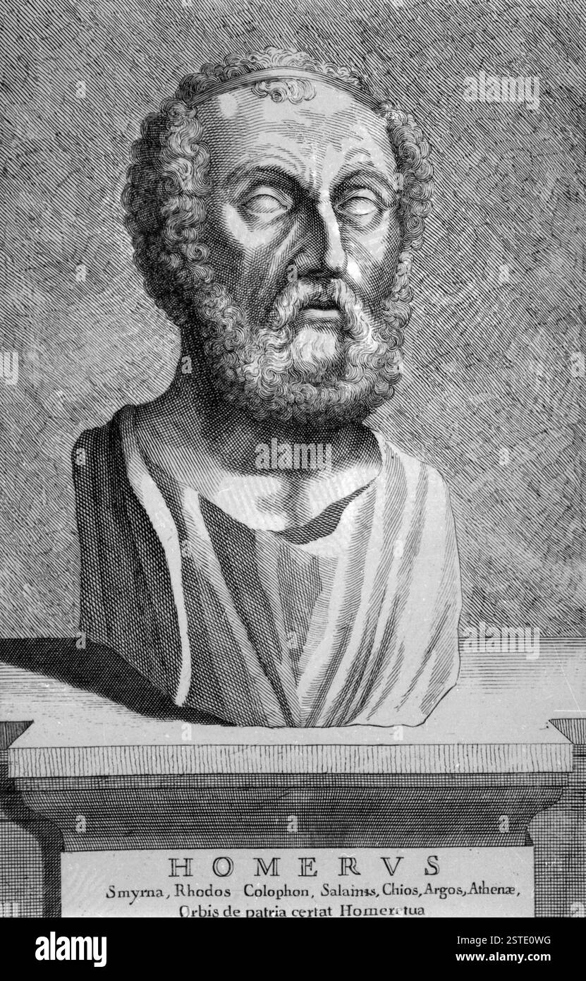 Homer greek poet Black and White Stock Photos & Images - Alamy