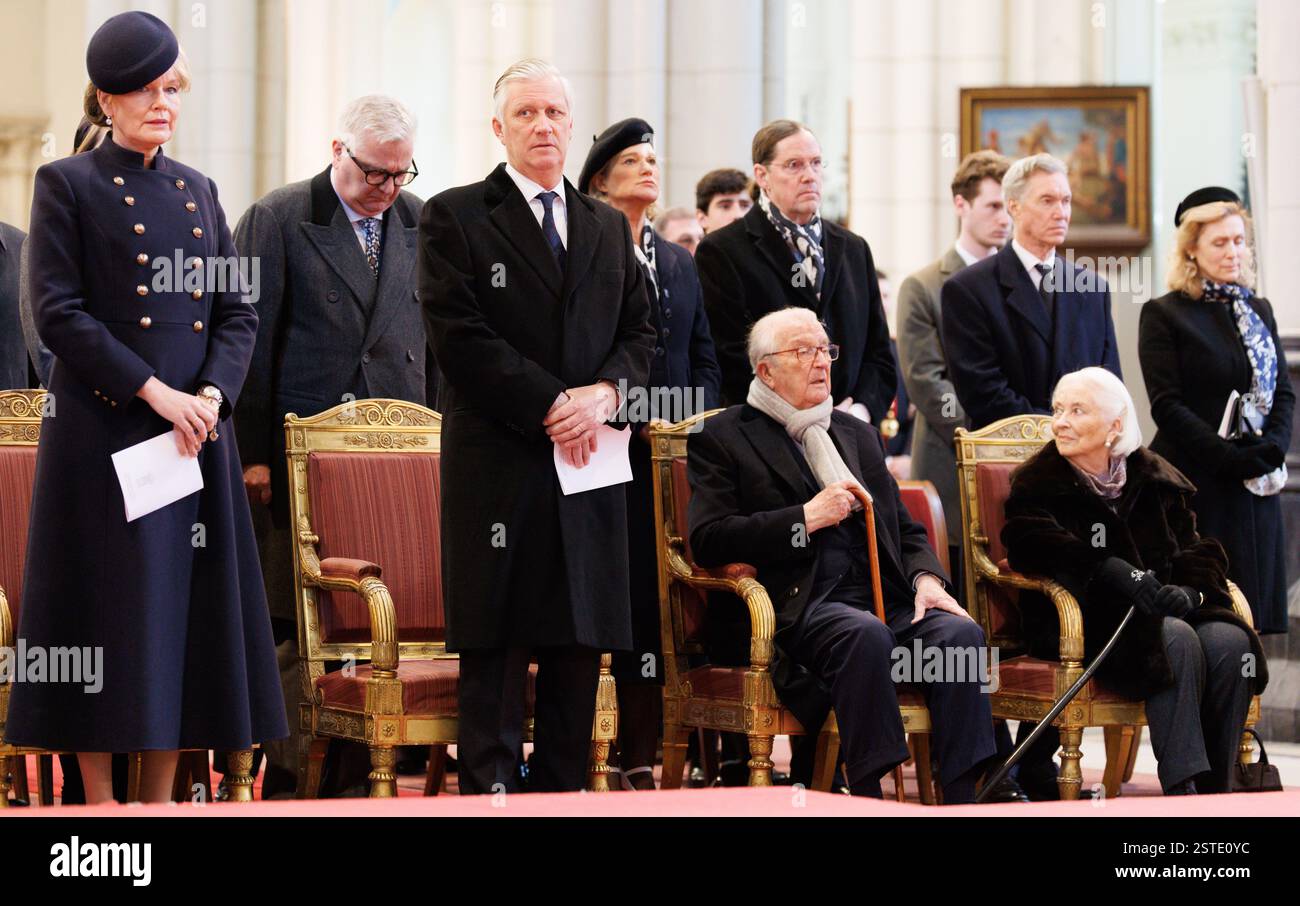 Brussels, Belgium. 18th Feb, 2025. Queen Mathilde of Belgium, Prince ...