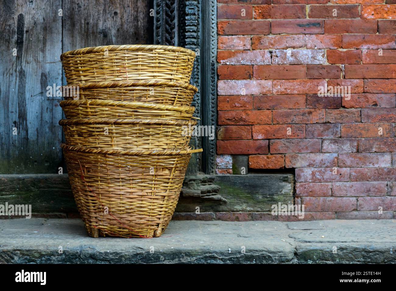 Wicker basketwork old rustic rural hi-res stock photography and images ...
