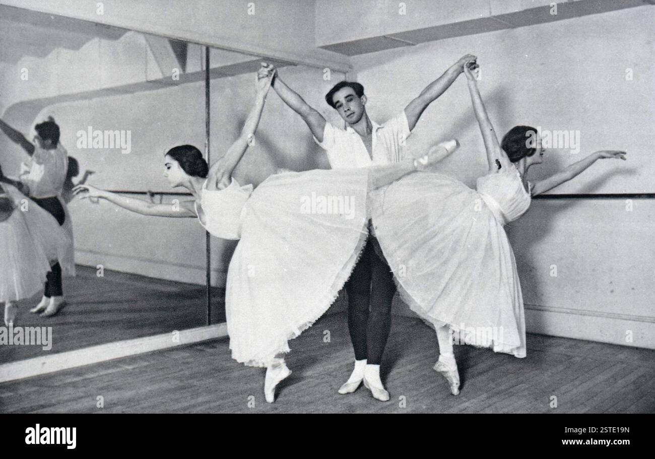 Russian ballet dancers Tamara Toumanova, Tatiana Riabouchinska and ...