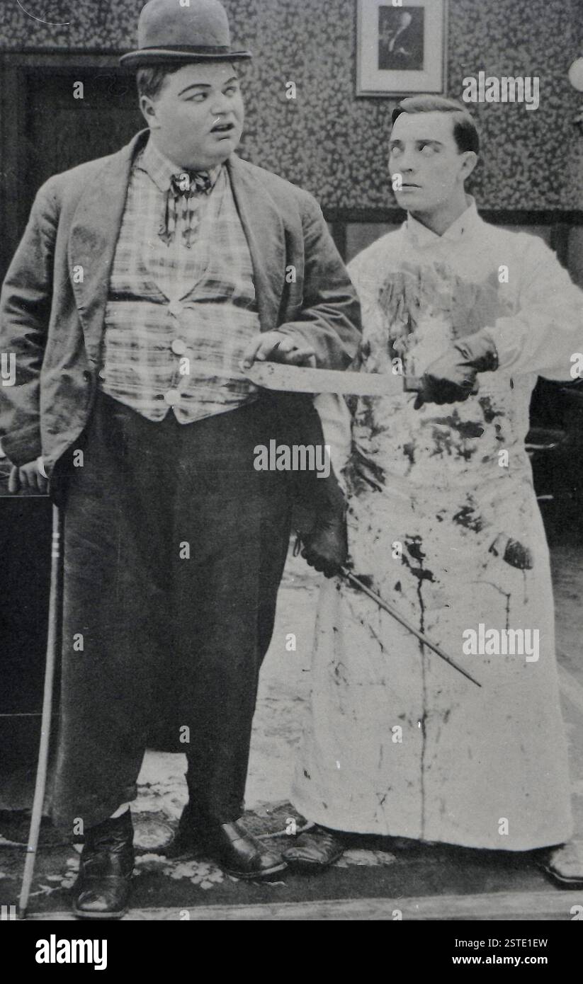 American actors Roscoe Arbuckle and Buster Keaton in the movie Good ...