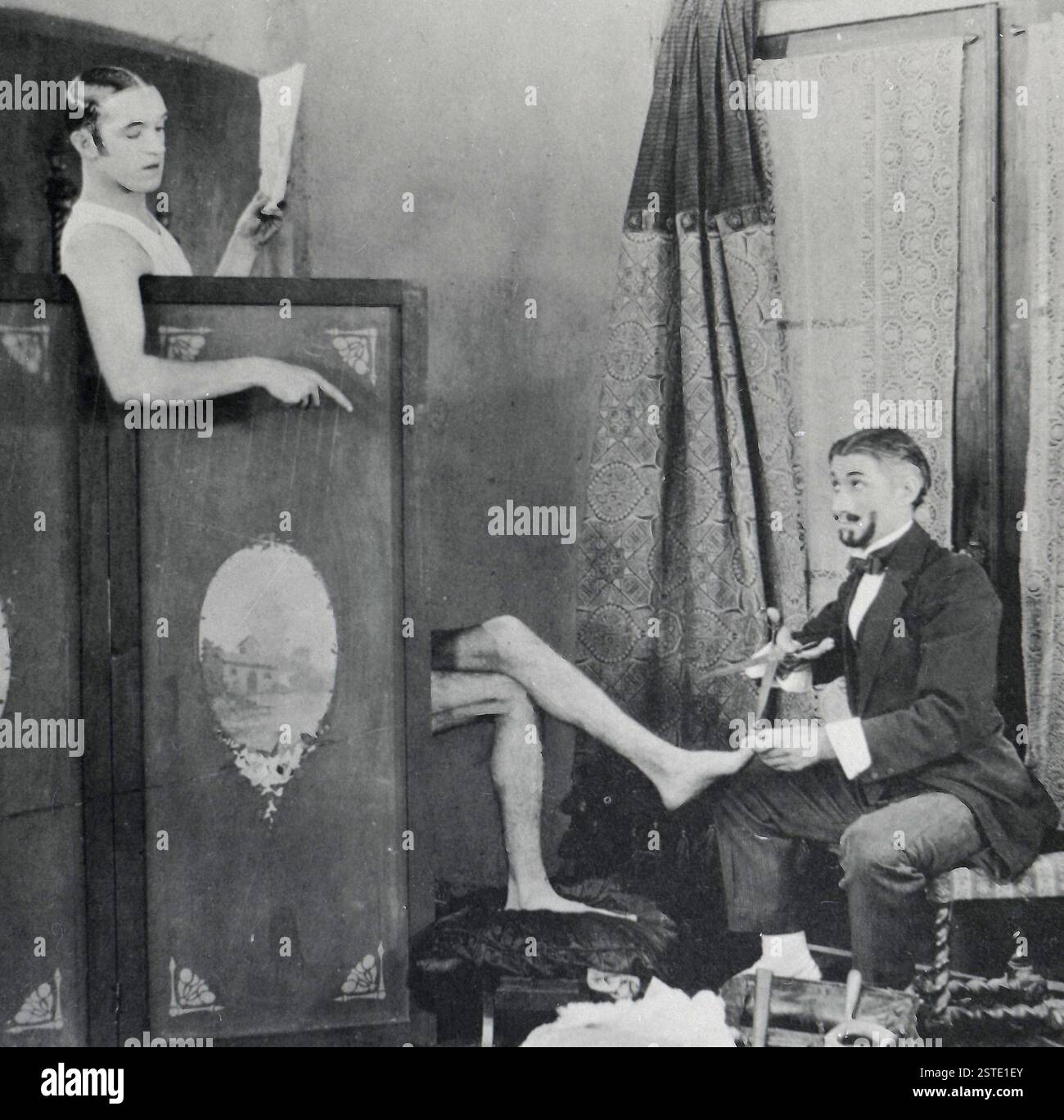 English actor Stan Laurel in the movie Mud and Sand, USA 1922 Stock ...