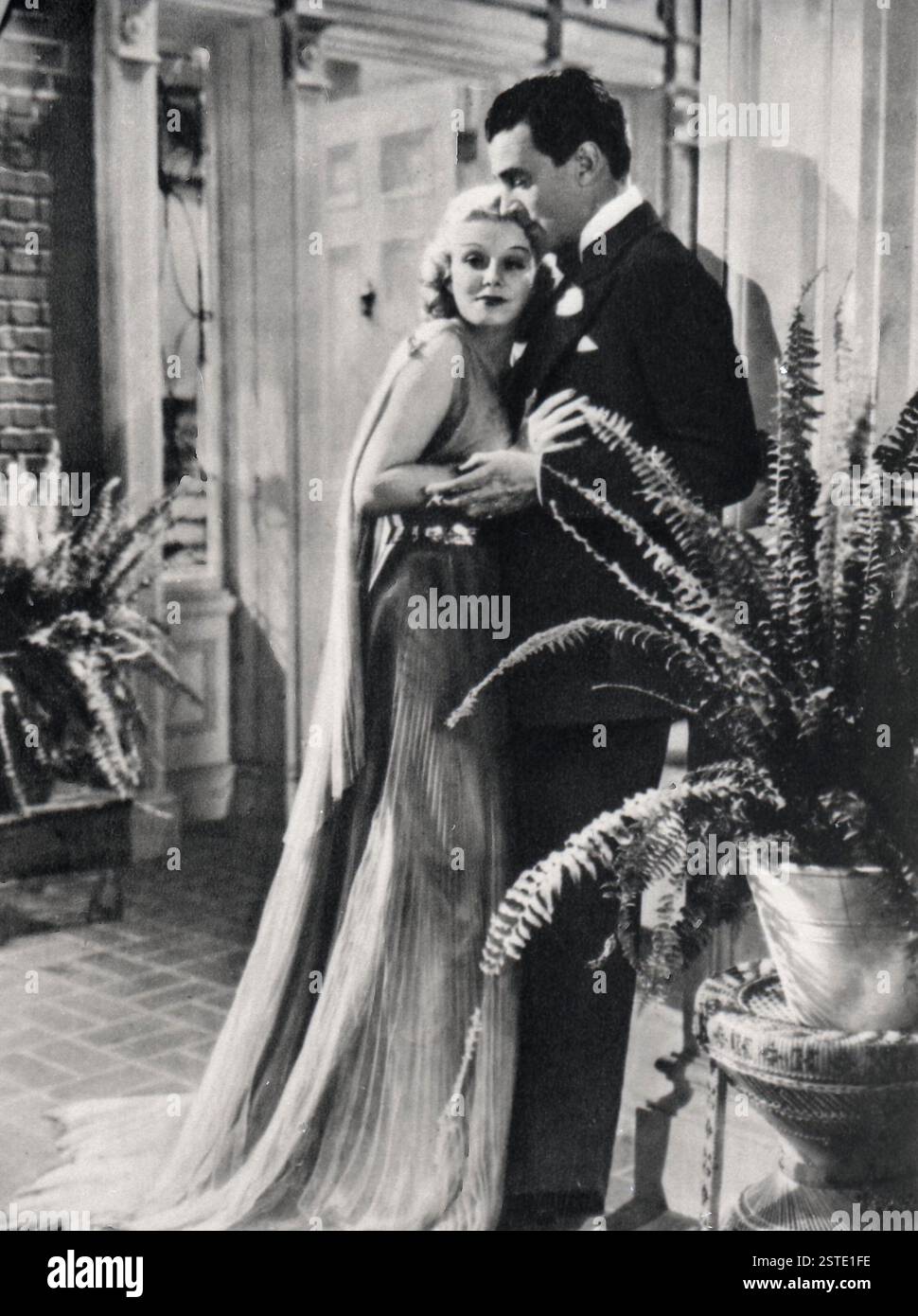 American actress Jean Harlow and Walter Pidgeon in the movie Saratoga ...