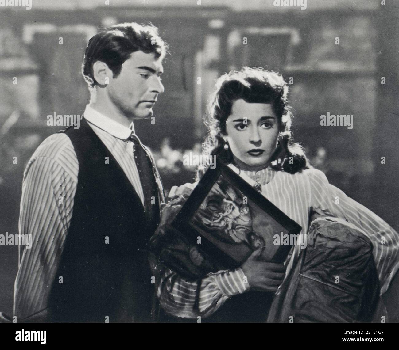 Actors Lea Padovani and Sam Wanamaker in the movie Give Us This Day ...