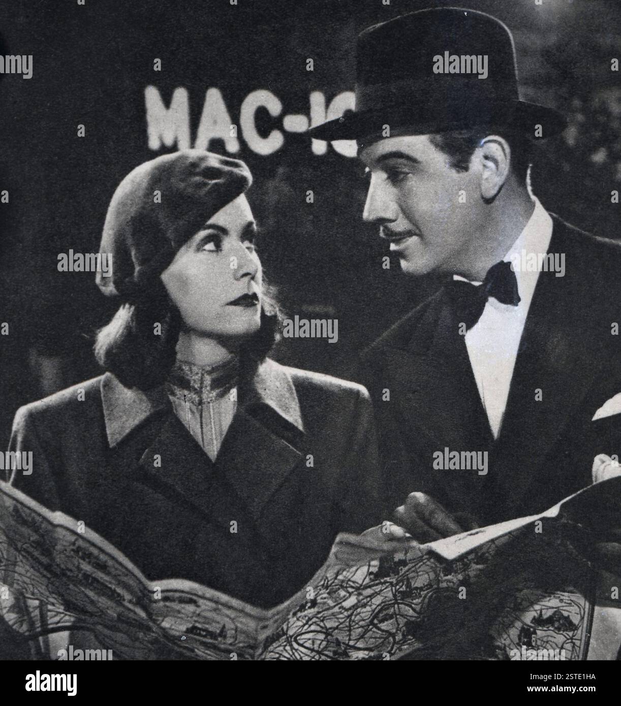 Swedish actress Greta Garbo and Melwyn Douglas in the movie Ninotchka, USA 1939 Stock Photo - Alamy