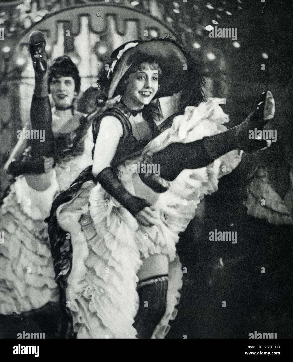 Actress Arletty dancing can-can in the movie Queen of Atlantis, Germany ...