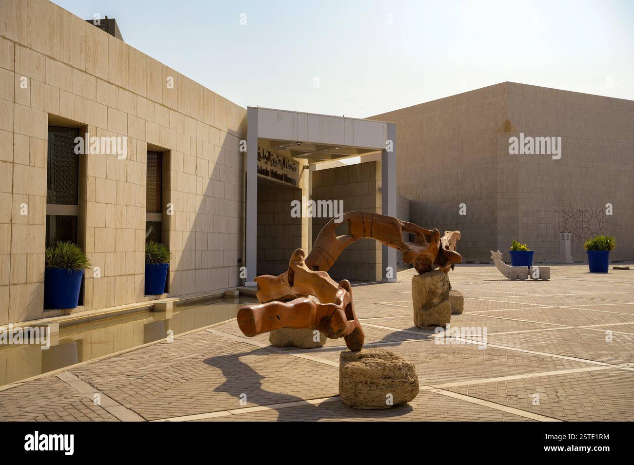 Bahrain National Museum Courtyard with Sculptures in Manama Stock Photo ...