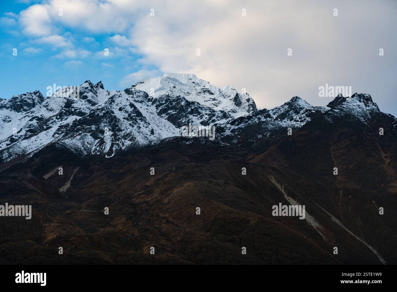 Beautiful Himalayan Range with Yala Peak Mountain View from Tsergo Ri ...