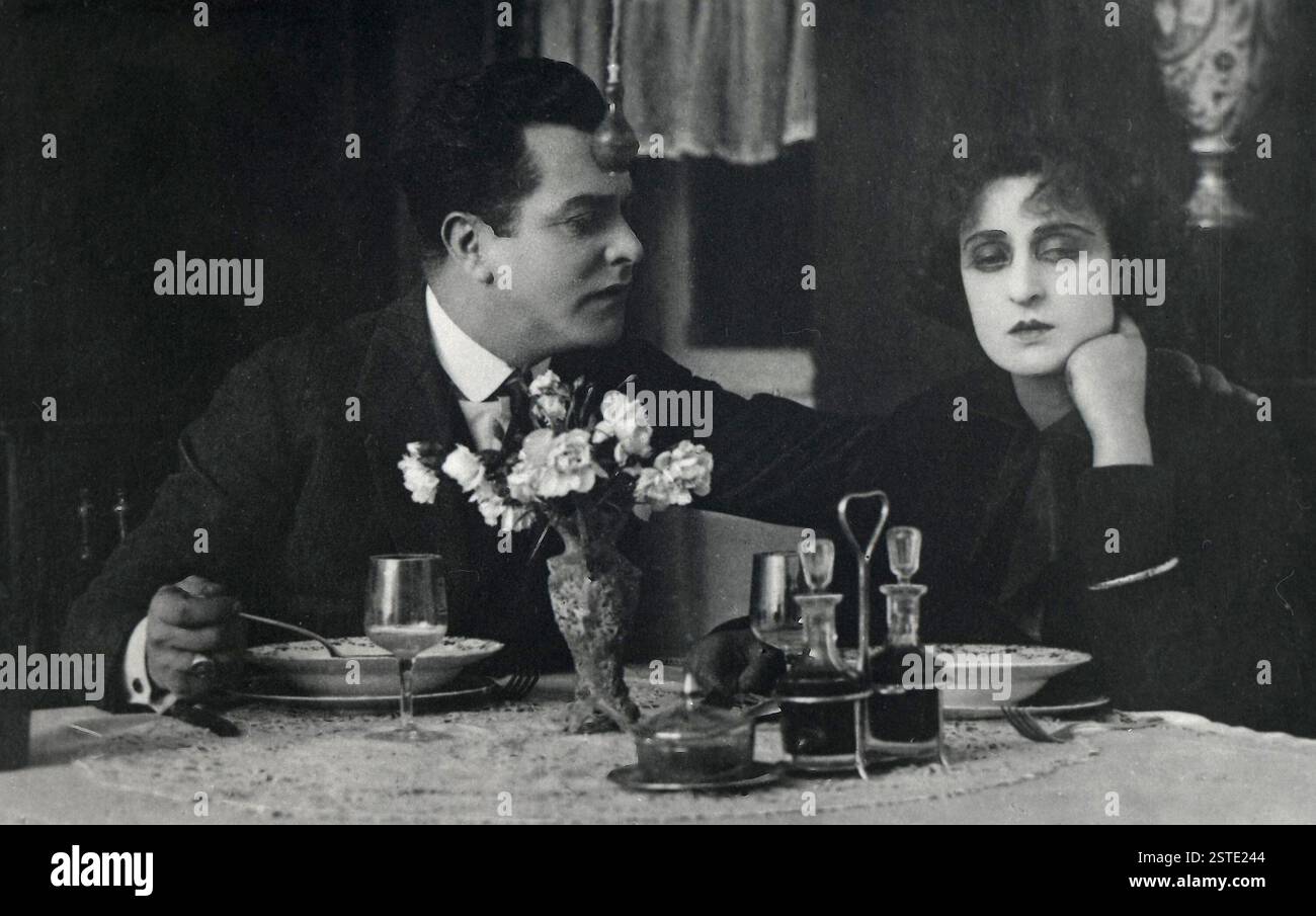 Italian actors Pina Menichelli and Livio Pavanelli in the movie La ...