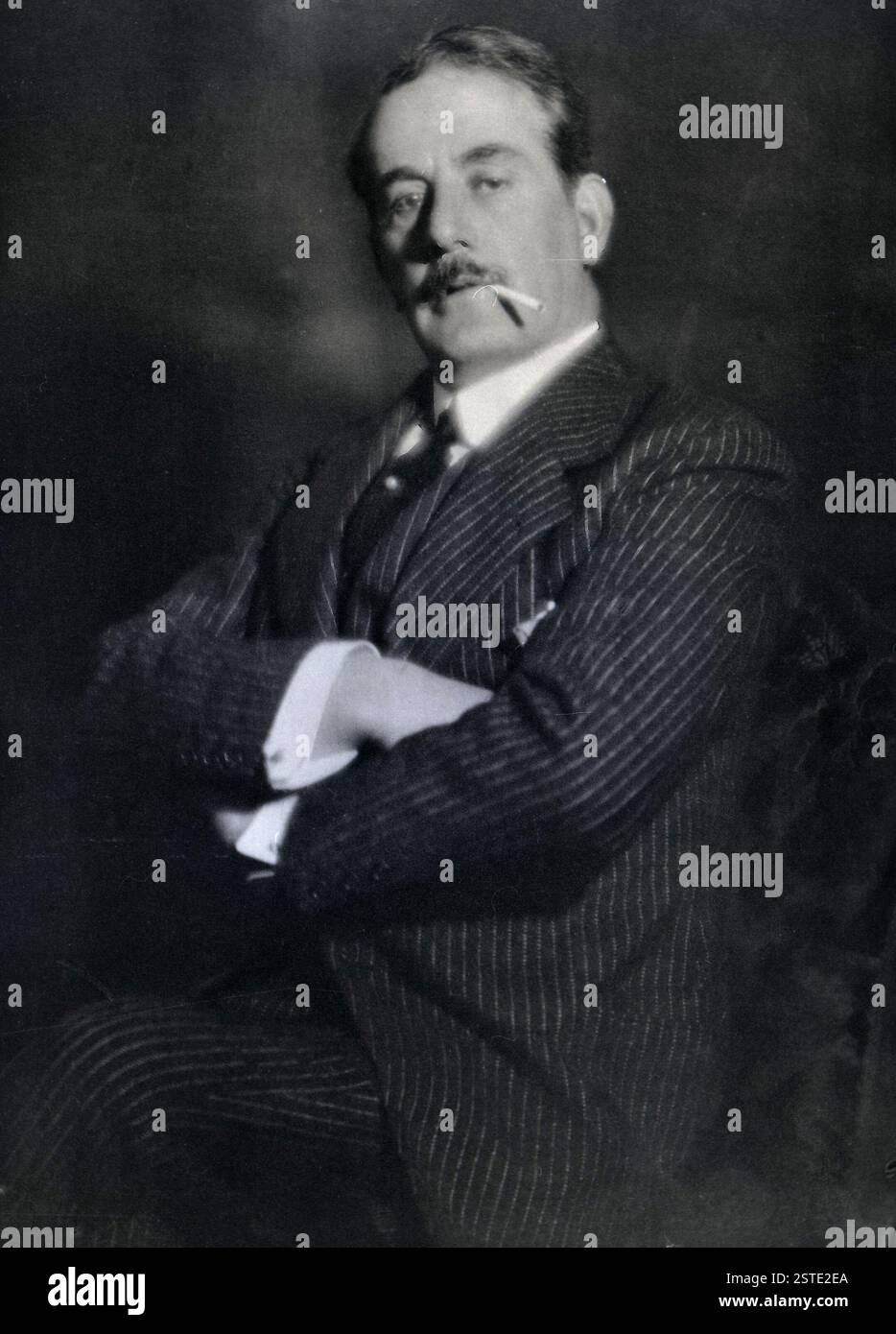 Portrait of Italian composer Giacomo Puccini, Italy 1920s Stock Photo ...