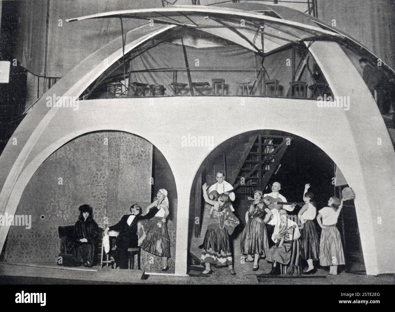 A scene from the play Rasputin by Piscator-Buehne, Berlin, Germany ...