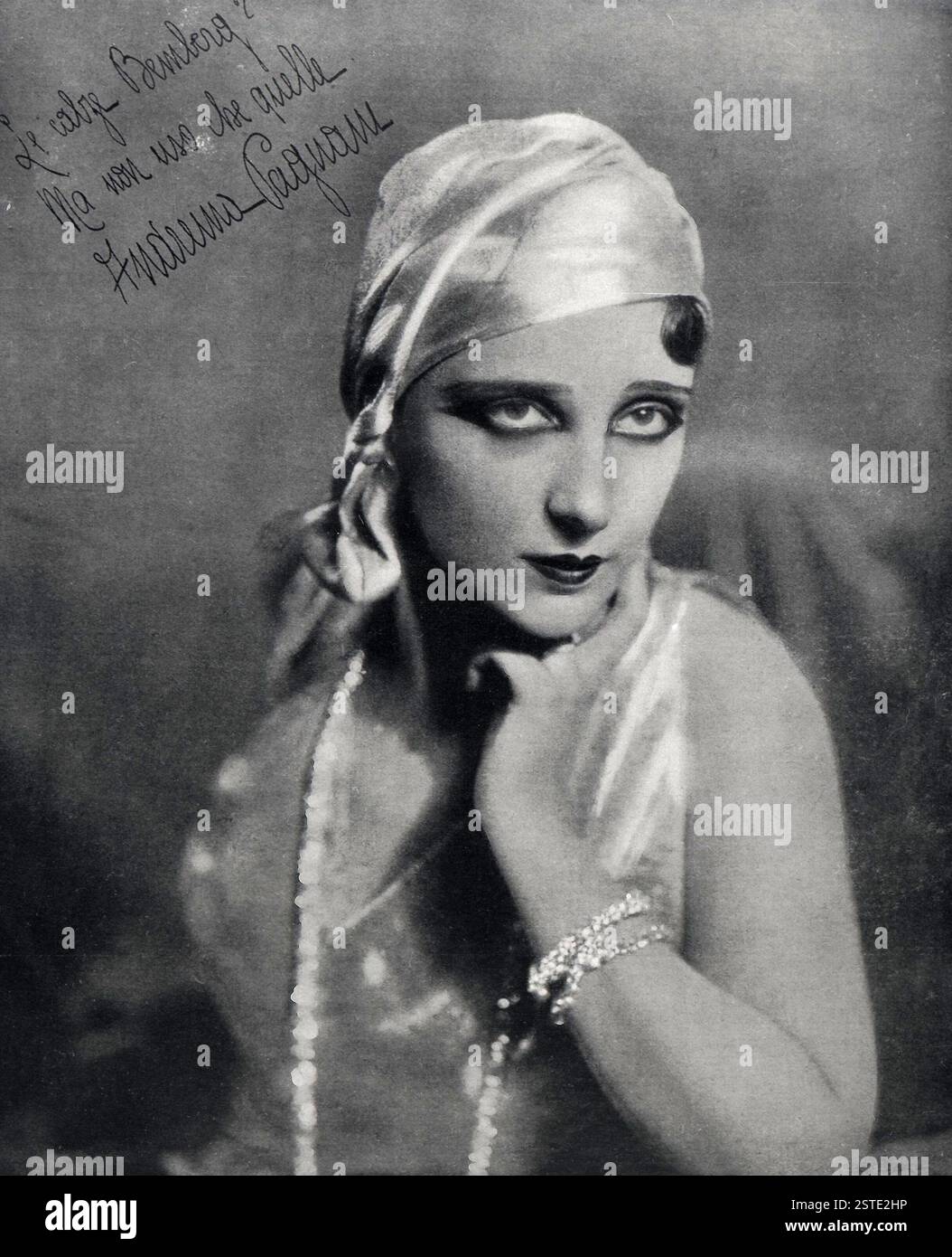 Italian actress Andreina Pagnani, Italy 1920s Stock Photo - Alamy