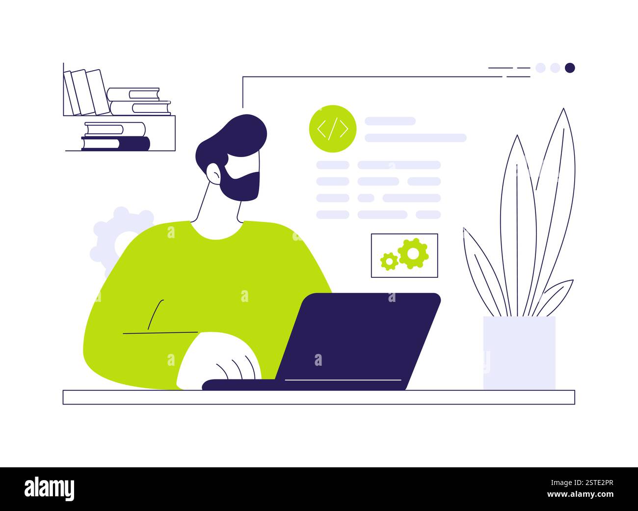 Software developer abstract concept vector illustration Stock Vector ...