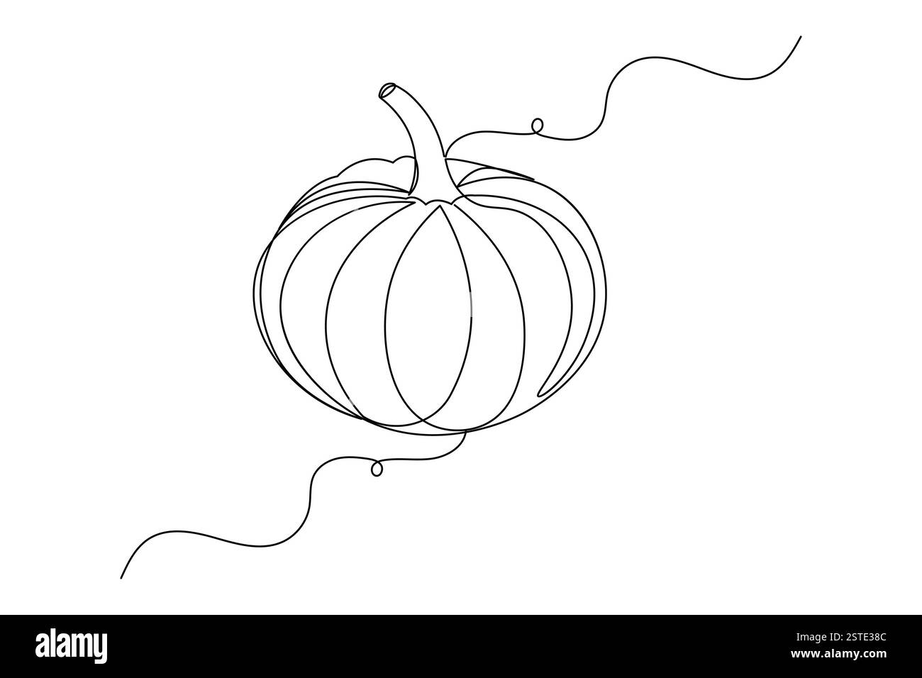 Pumpkin continuous one line drawing and minimalist style isolate ...