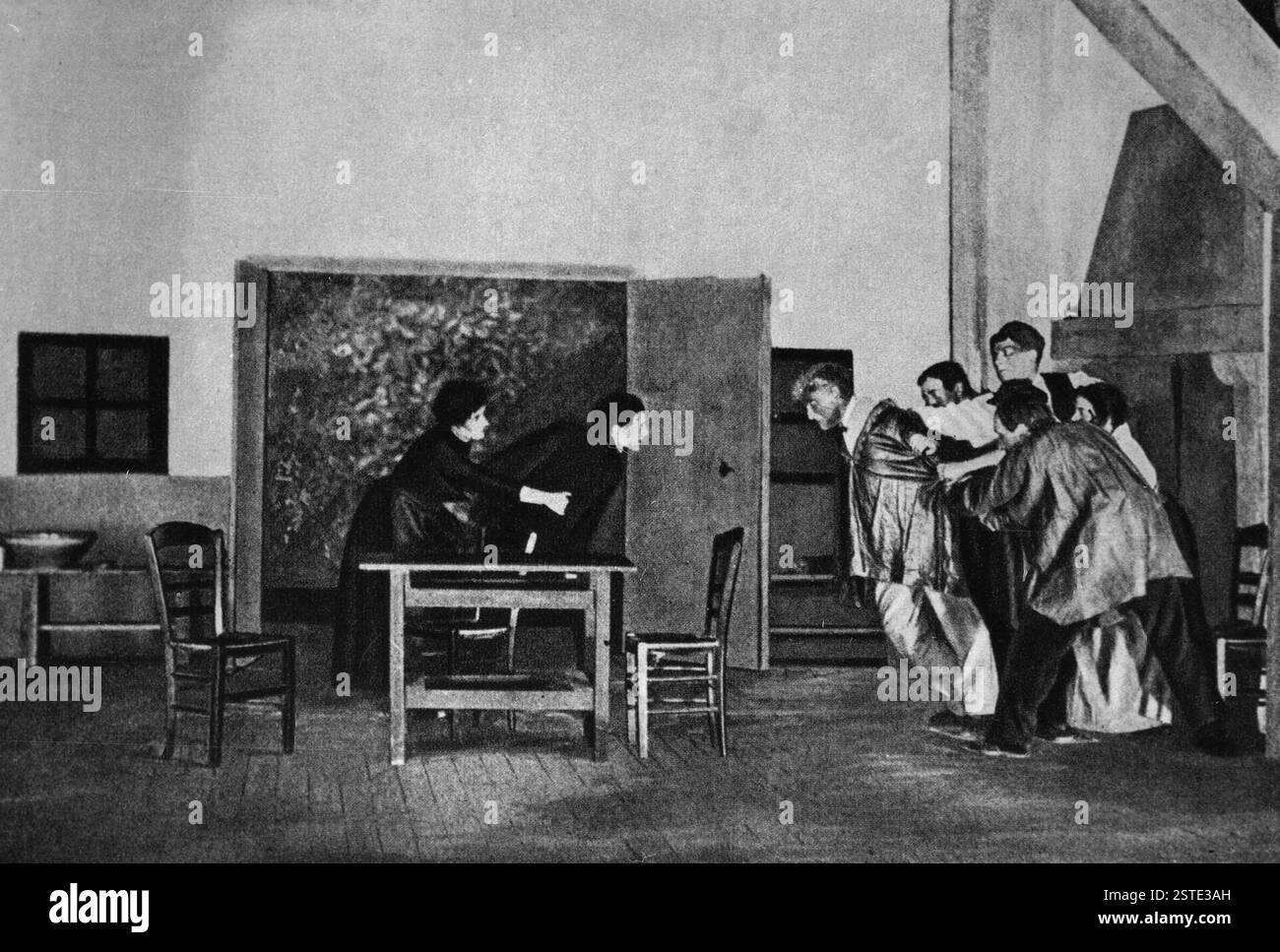 Representation of the play l'Eau-de-vie, adapted by Jacques Copeau ...
