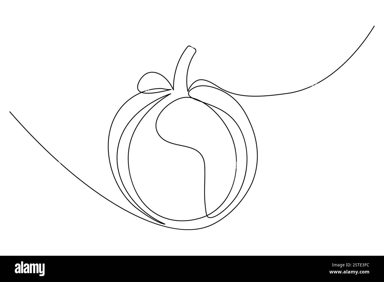 Pumpkin continuous one line drawing and minimalist style isolate ...