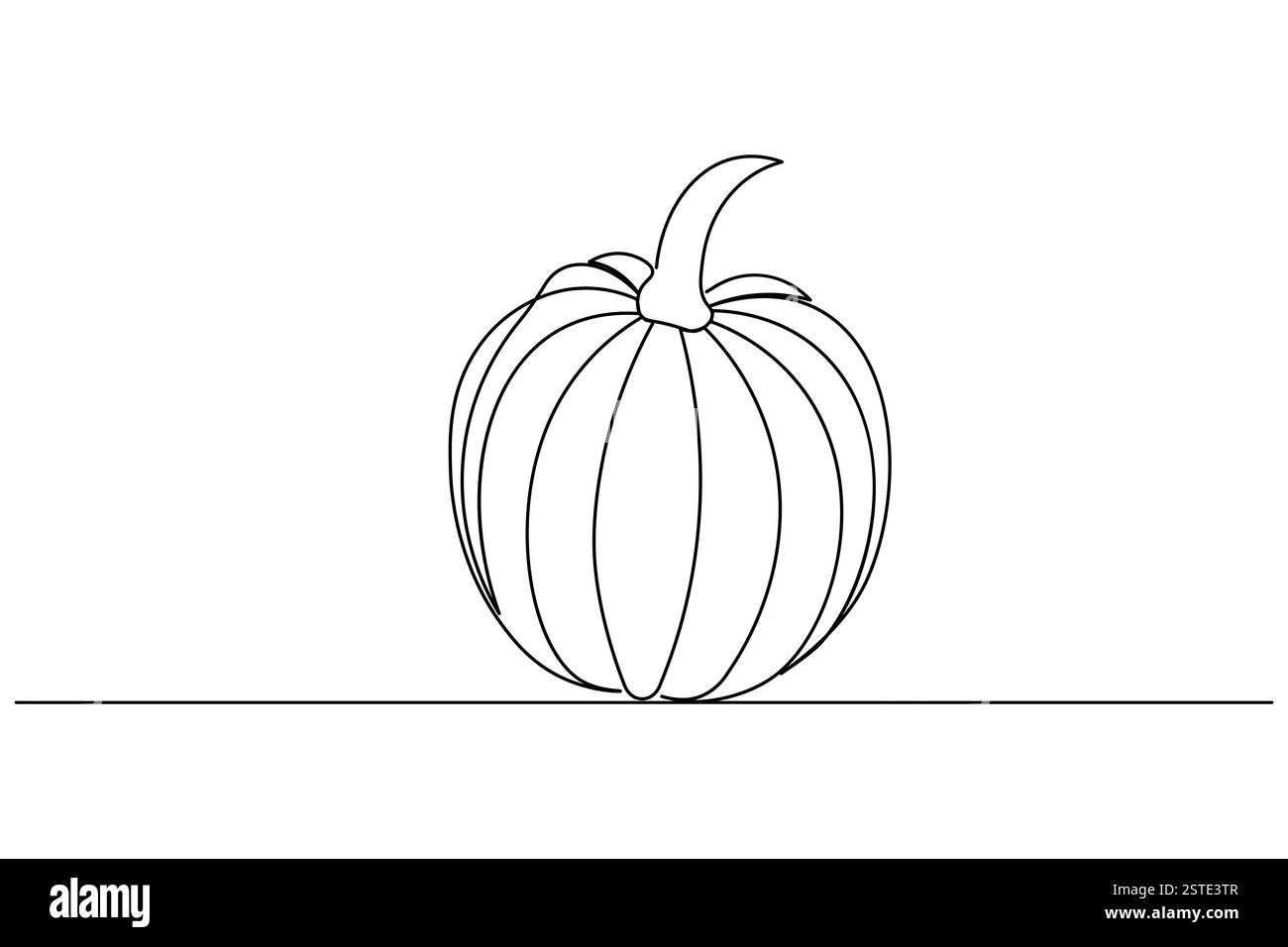 Pumpkin continuous one line drawing and minimalist style isolate ...