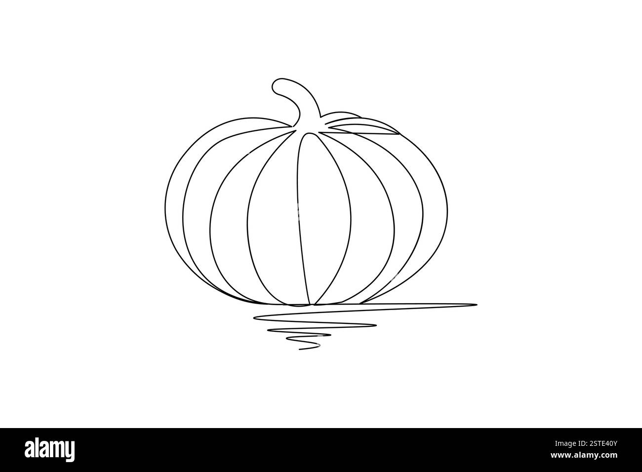Pumpkin continuous one line drawing and minimalist style isolate ...