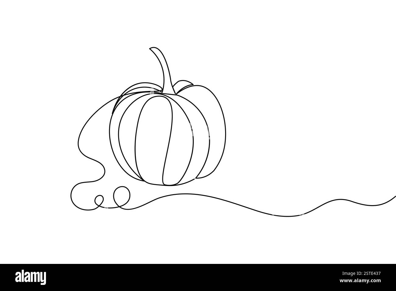 Pumpkin continuous one line drawing and minimalist style isolate ...