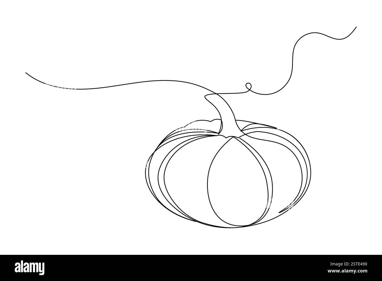 Pumpkin continuous one line drawing and minimalist style isolate ...