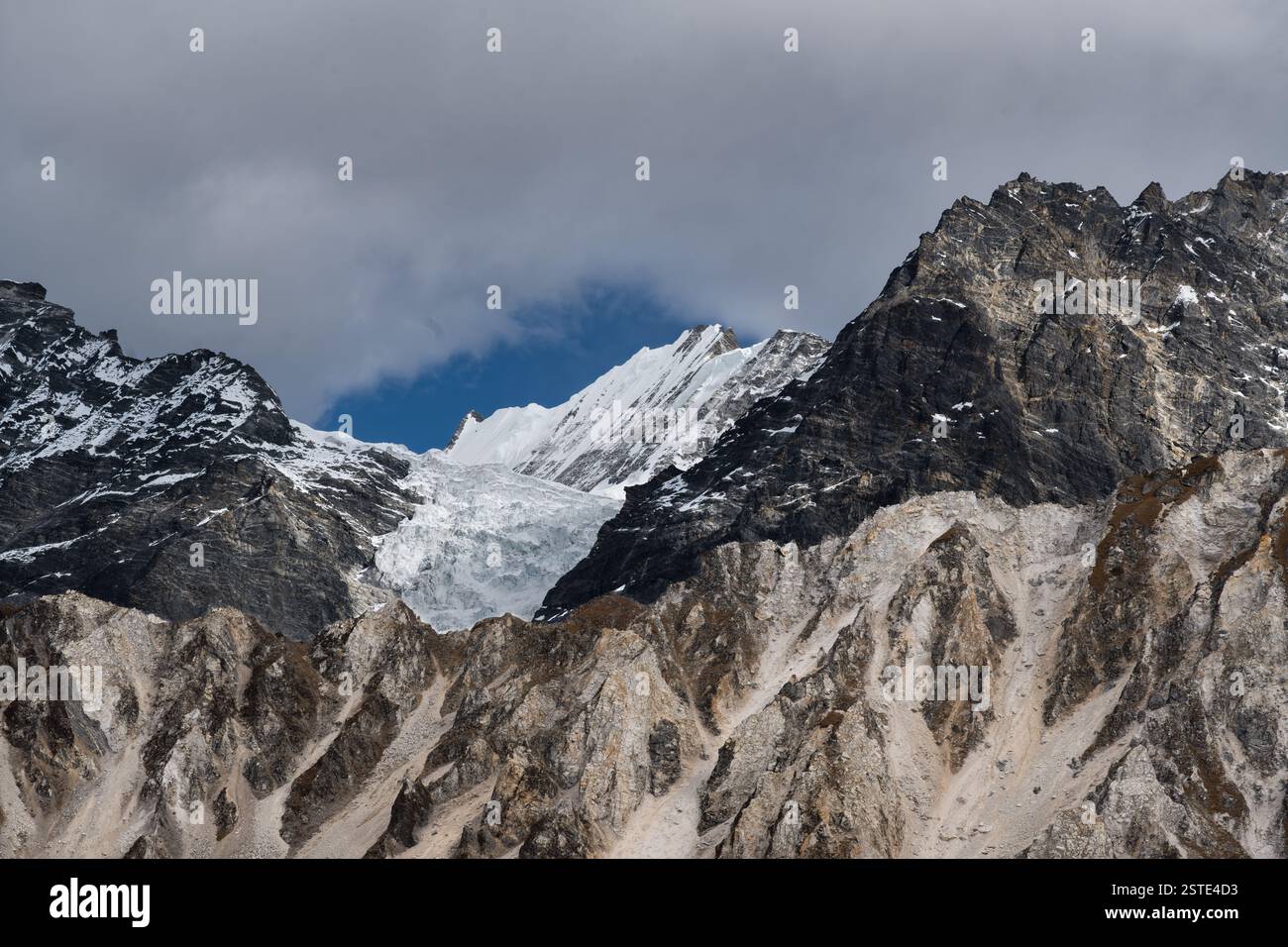 Beautiful Himalayan Range with Yala Peak Mountain View from Tsergo Ri ...