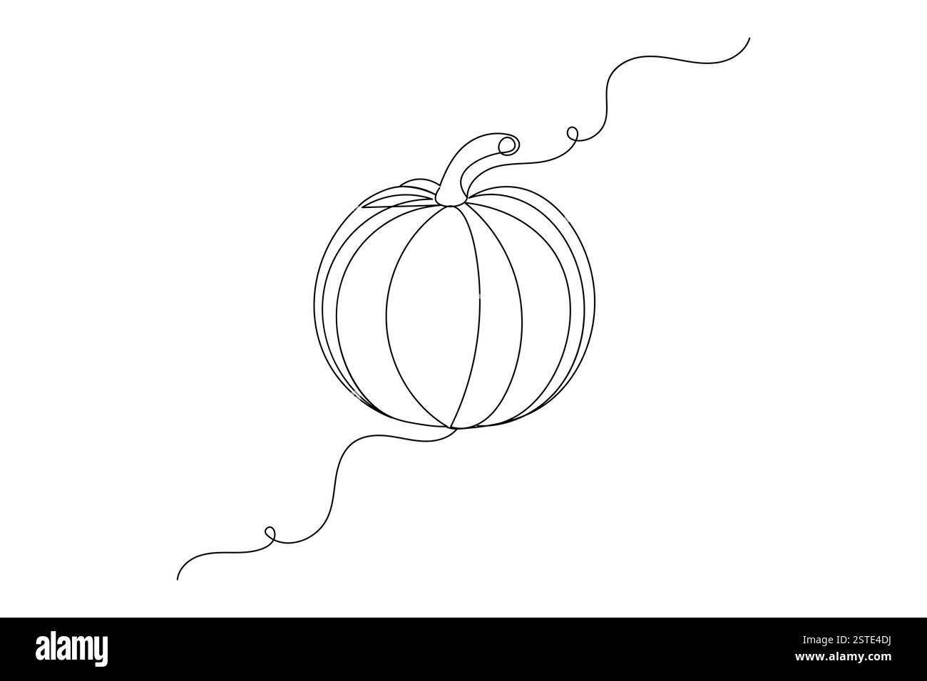 Pumpkin continuous one line drawing and minimalist style isolate ...