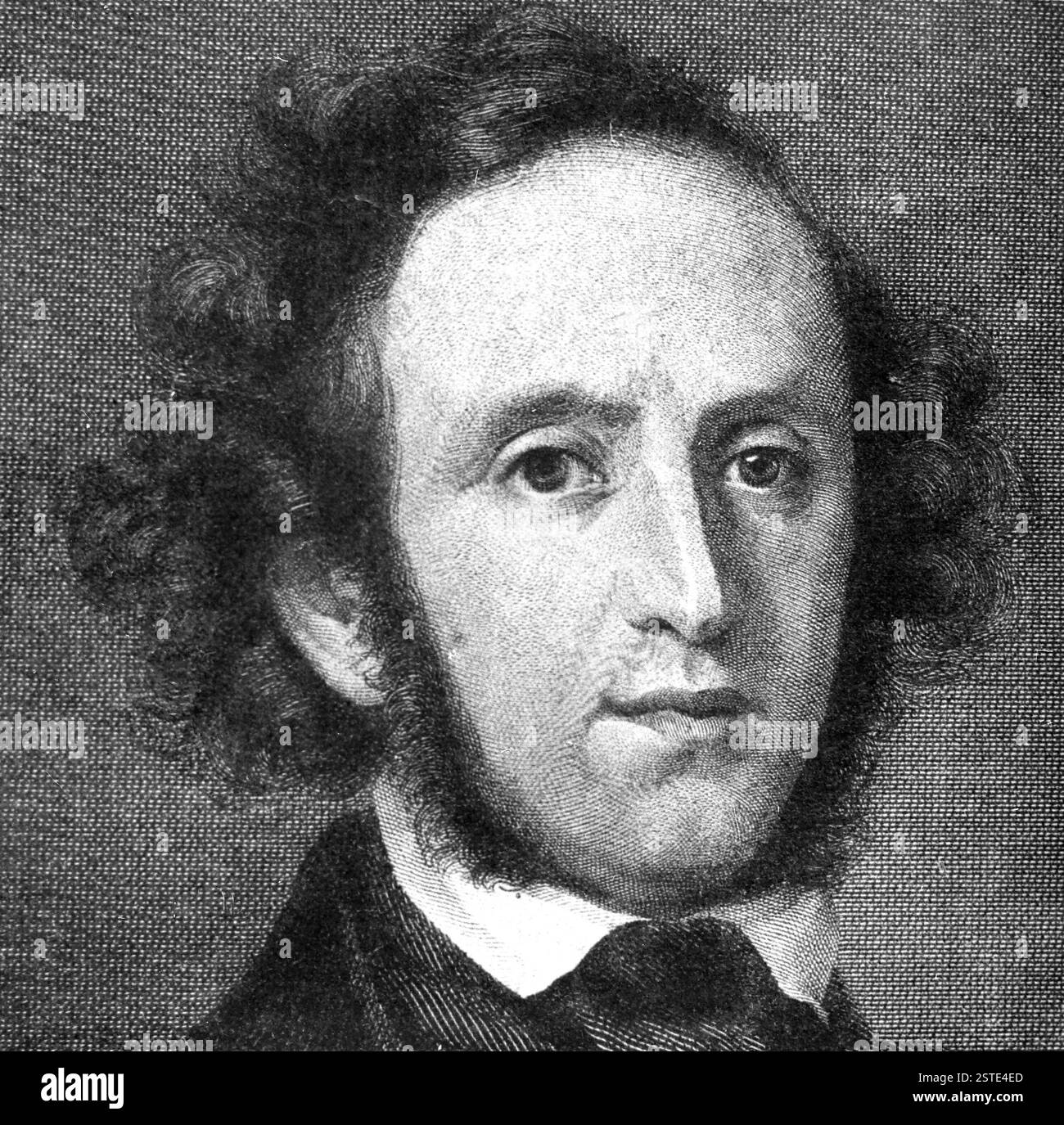 German composer Felix Mendelssohn, illustration 1800s Stock Photo - Alamy