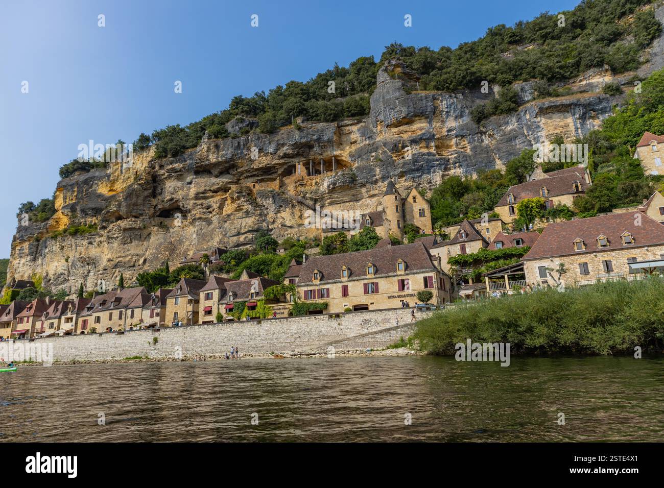 La Roc Gageac; France: August 20; 2024:Medieval river village of La Roc ...