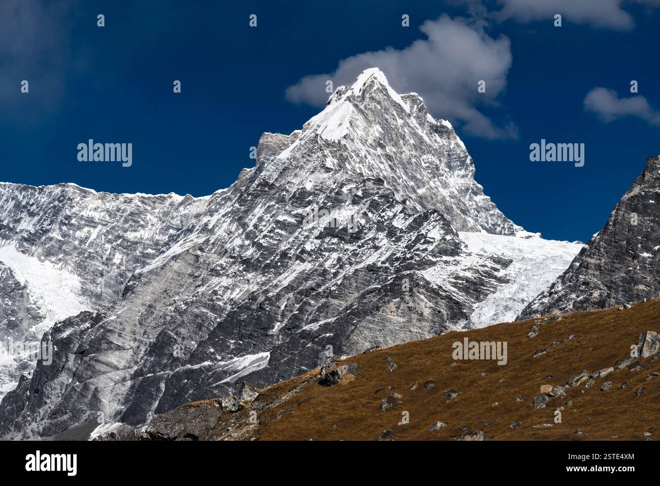 Beautiful Himalayan Range with Yala Peak Mountain View from Tsergo Ri ...