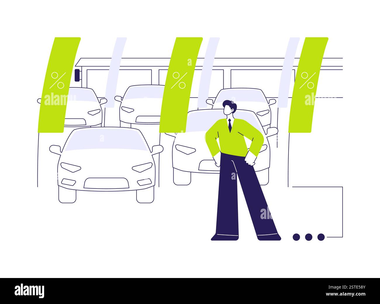 Used car dealership abstract concept vector illustration Stock Vector ...